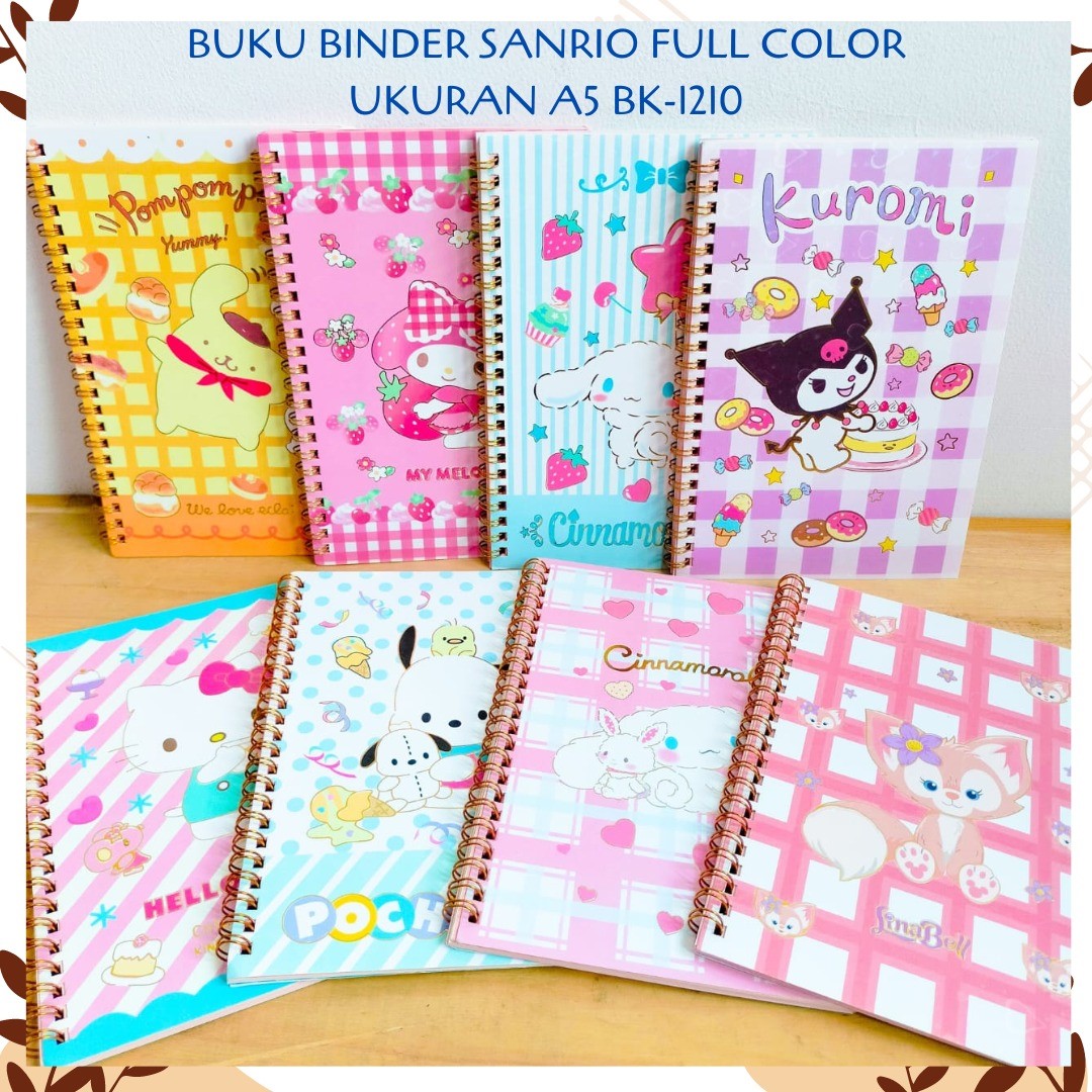 BUKU BINDER SANRIO FULL COLOR UKURAN A5 BK-1210 (DALAMNYA BERWARNA ...