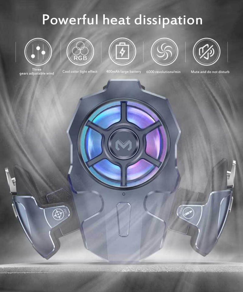 Temoo 2 IN 1 AK03ชาร์จจอยเกมพร้อมพัดลมทำความเย็นMultifunctionอุปกรณ์ปรับระยะได้ต่ำเสียงรบกวน ...