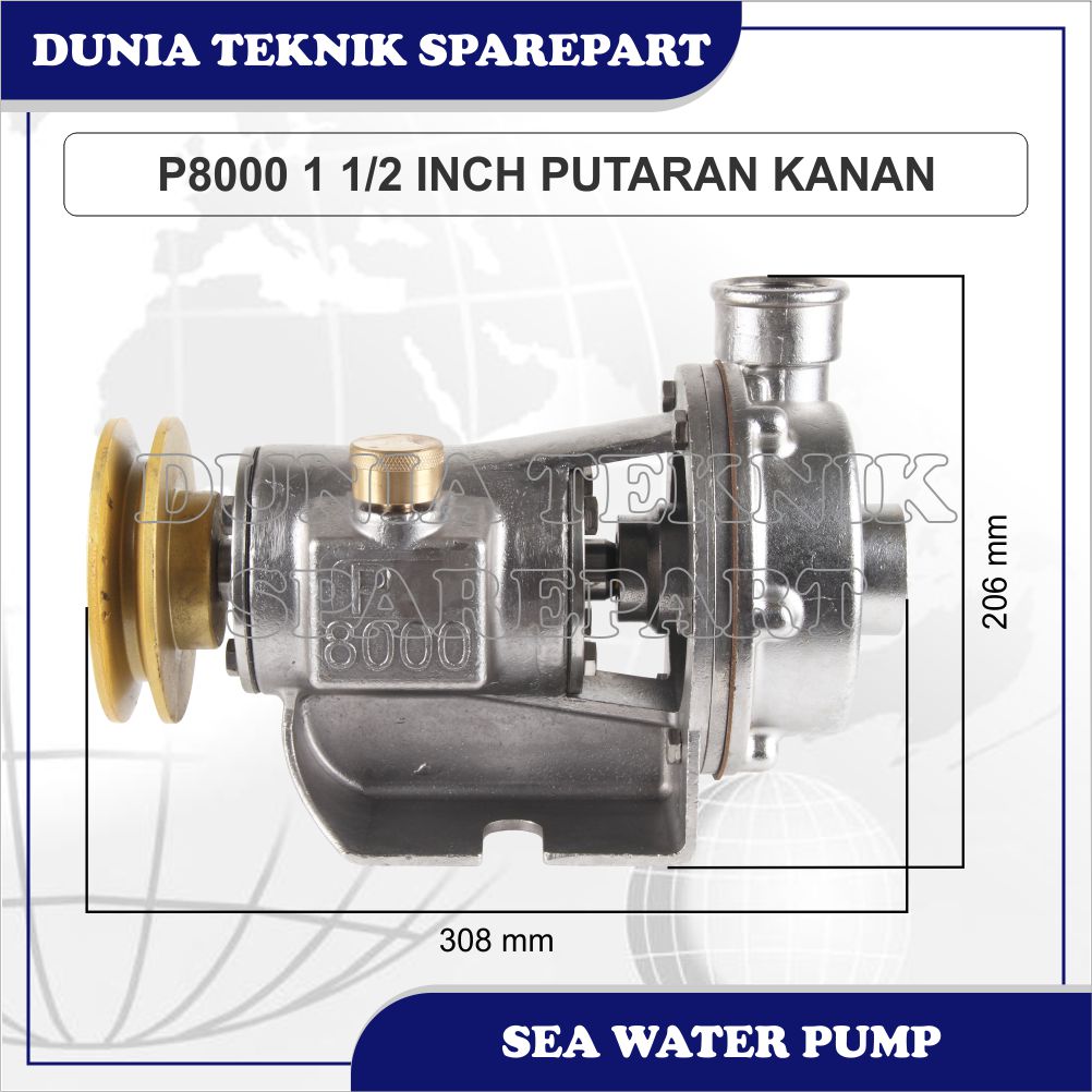 P8000 1 1/2" RH POMPA KAPAL / POMPA AIR LAUT / SEA WATER PUMP / POMPA ...