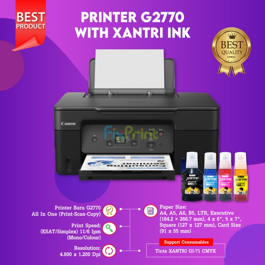Printer Canon G2770 PSC Pengganti IP2770 Inktank Print Scan Copy ...