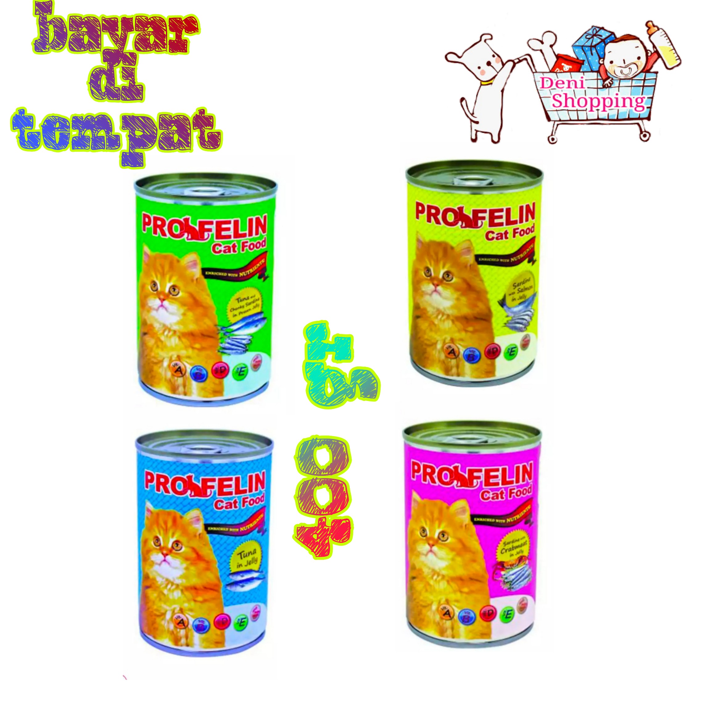 Profelin Cat food Kaleng 400gr Aneka Rasa | Lazada Indonesia