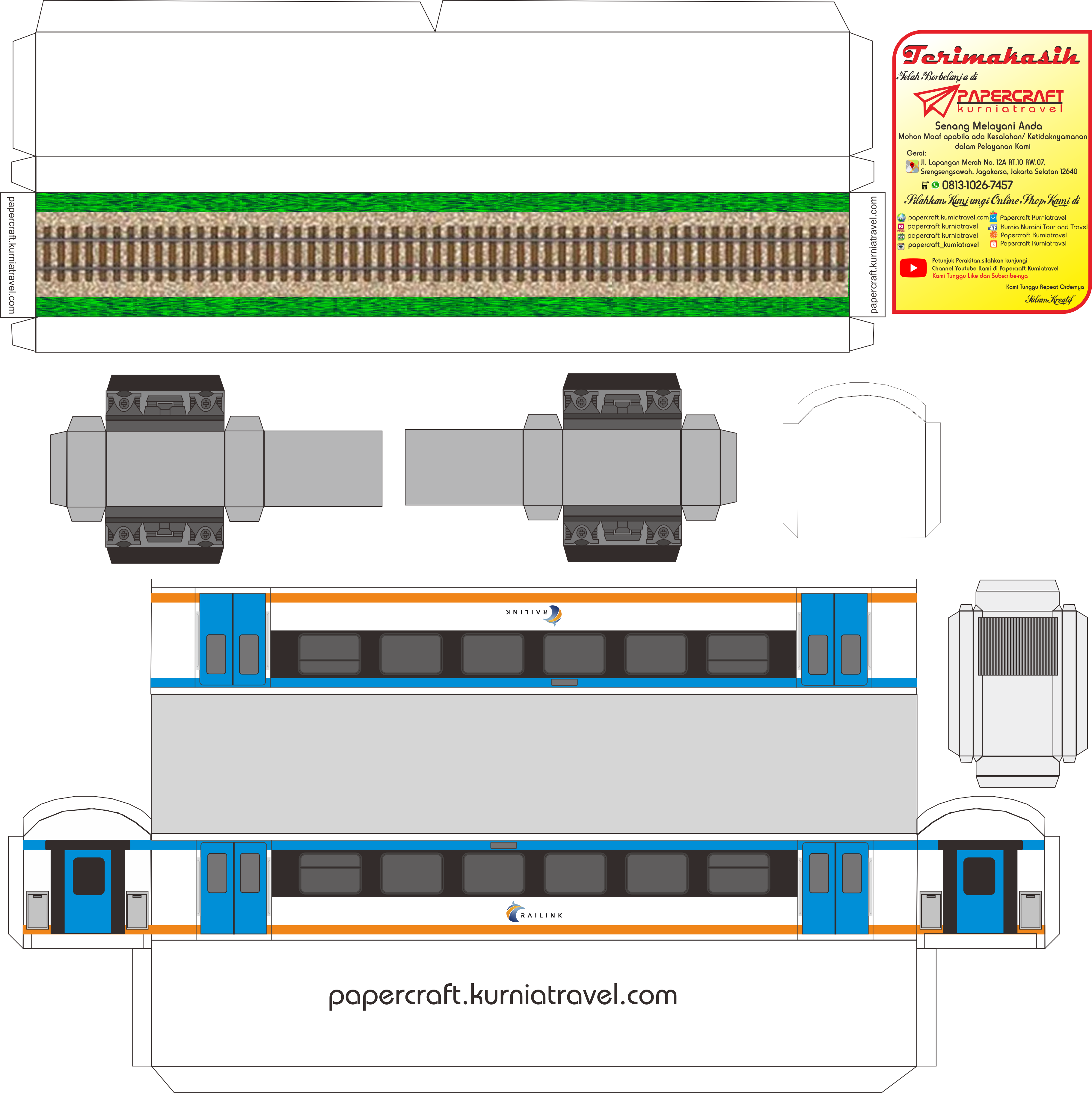 Pola kertas Papercraft Gerbong Kereta Bandara | Lazada Indonesia