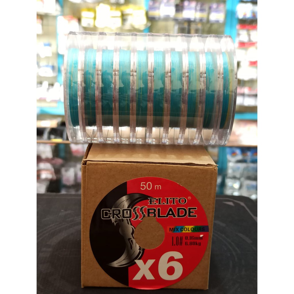 BENANG PE ELITO CROSS BLADE X6 SUPER KUAT DAN AWET PANJANG 50 METER PER ...