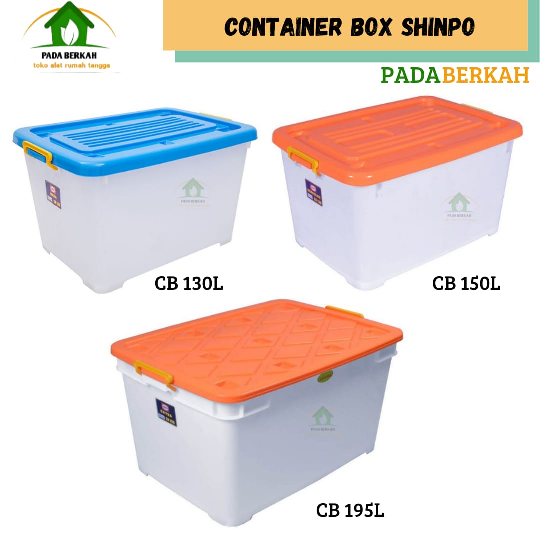 PadaBerkah47 Shinpo Container Box Kotak Penyimpanan Plastik Serbaguna