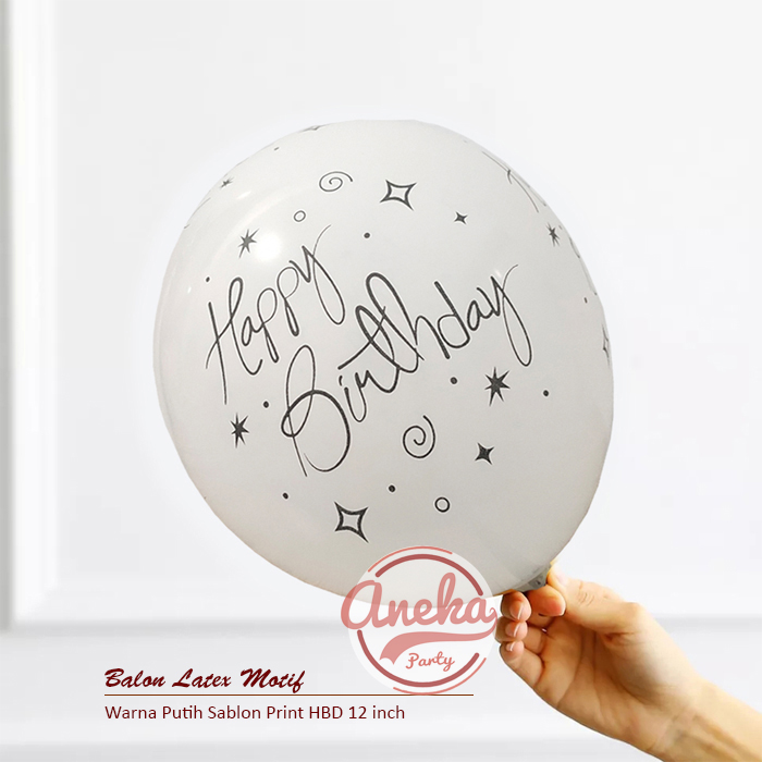Balon Latex HBD 1 PACK ISI 100 Pcs / grosir Balon motif HBD / Balon ...