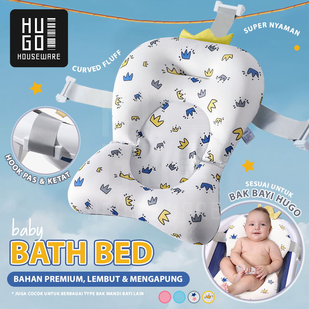 HUGO Baby Bath Helper Bantal Mandi Bayi Premium Jaring Bak Mandi Bayi ...