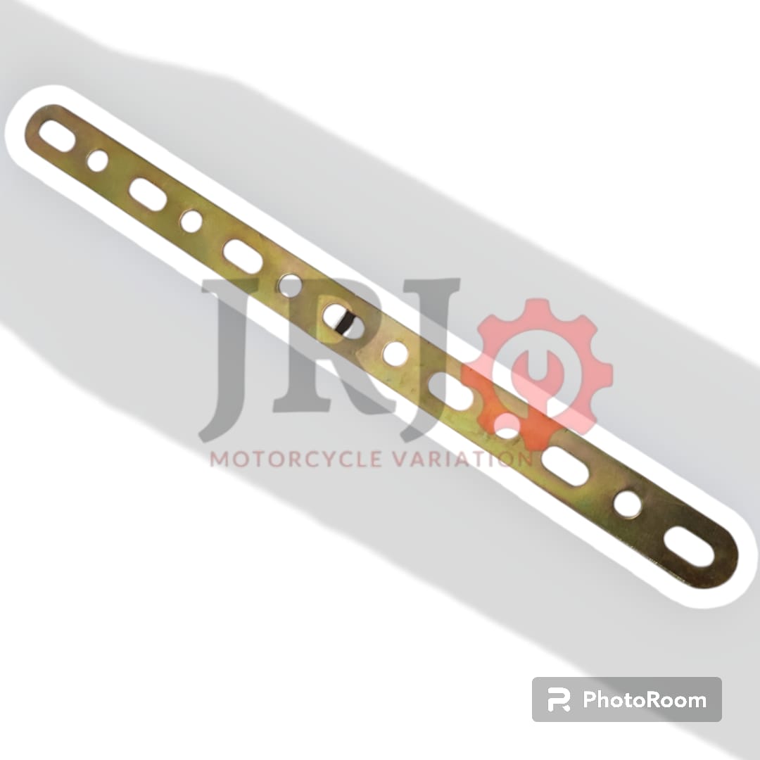plat bracket breket bolong lobang lubang besi chrom tebal/ breket plat ...