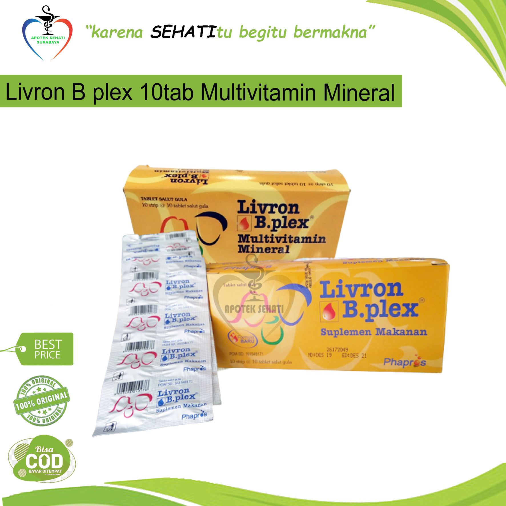 LIVRON B.PLEX Multivitamin Keluarga 100 Tablet | Lazada Indonesia