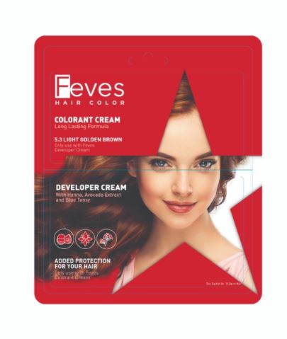 [ JUAL PER SACHET ] [BPOM] FEVES Hair Color Colorant Cream Developer ...