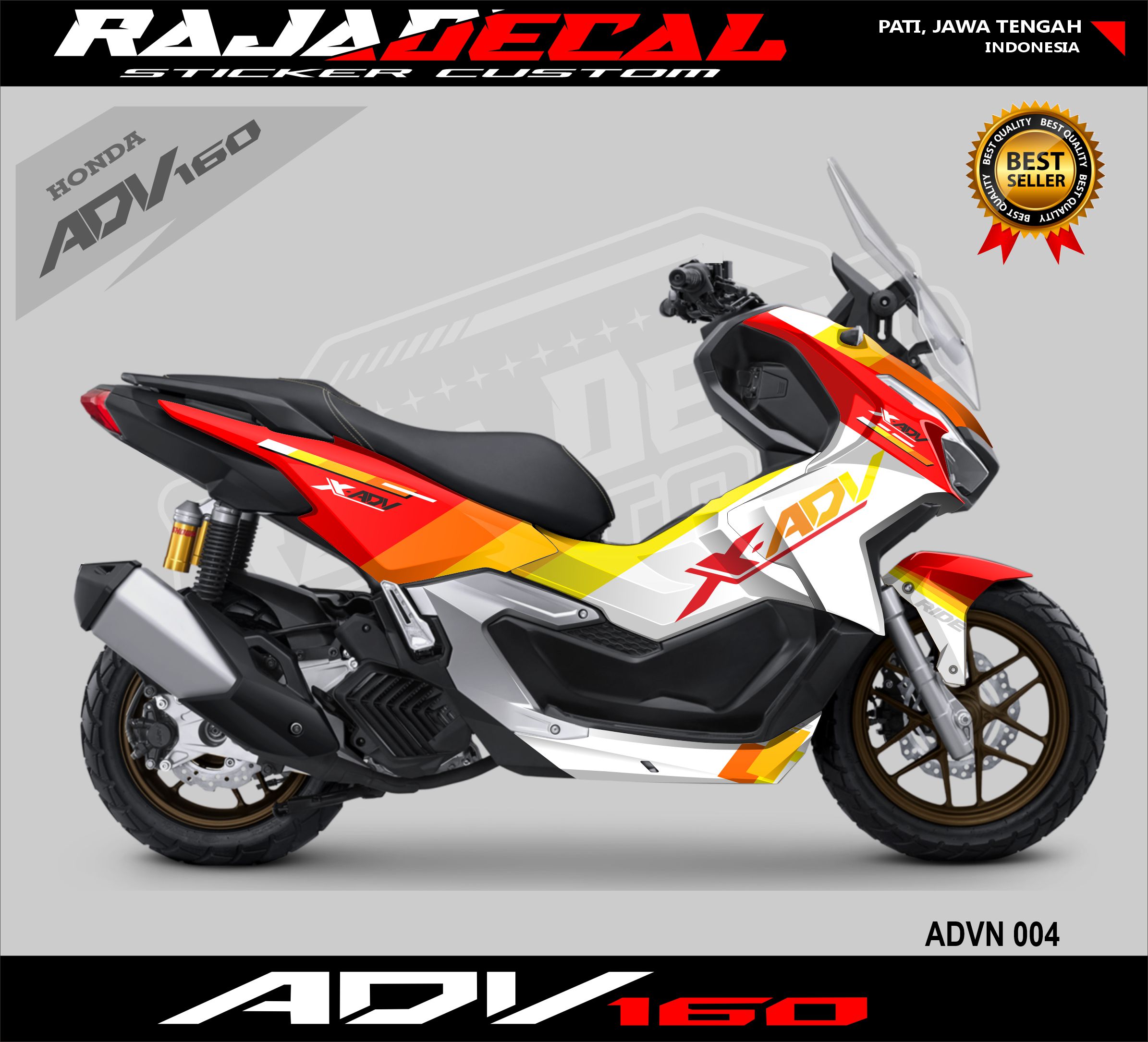 Modifikasi Honda ADV 160 2022-Stiker Dekal ADV 160 Disain Motif XRide ...