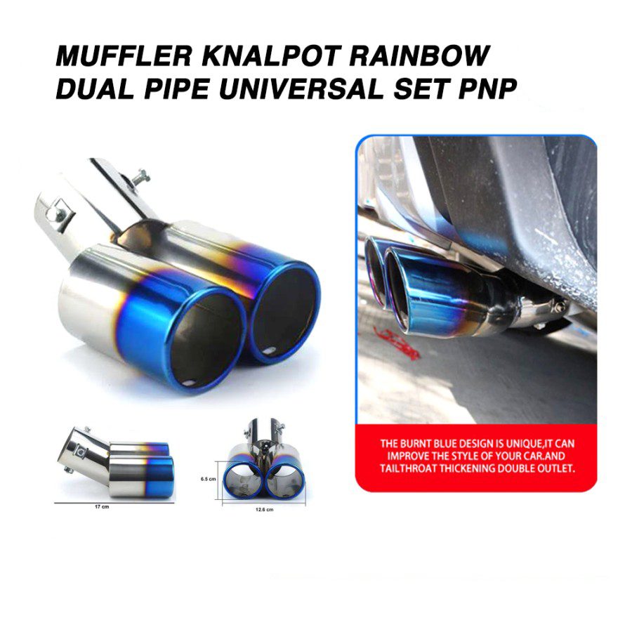 Muffler Knalpot Rainbow Dual Extension Ujung Knalpot Pelangi UNIVERSAL ...