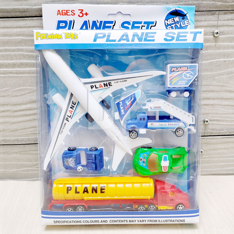 Blink Plane Set Mainan Miniatur Bandara Udara Diecast Pesawat Kendaraan ...
