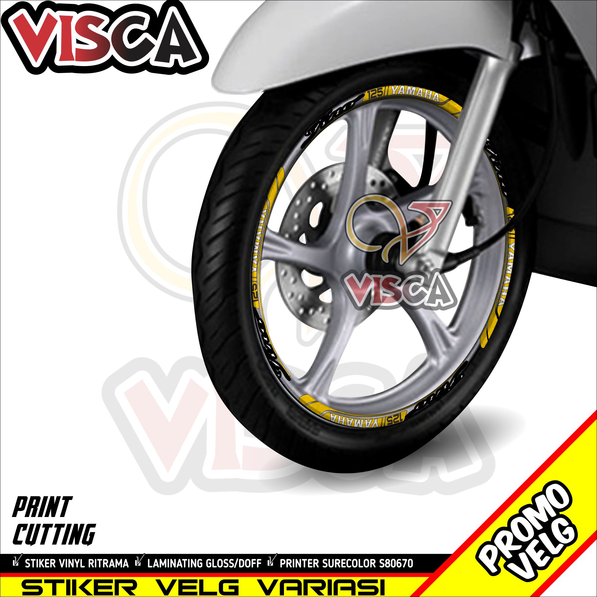 Stiker Velg List Velg Motor Stiker Velg Fino 125 Variasi New 2 | Lazada ...