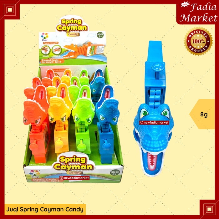 Juqi Spring Cayman Candy Permen Mainan Buaya 8g | Lazada Indonesia