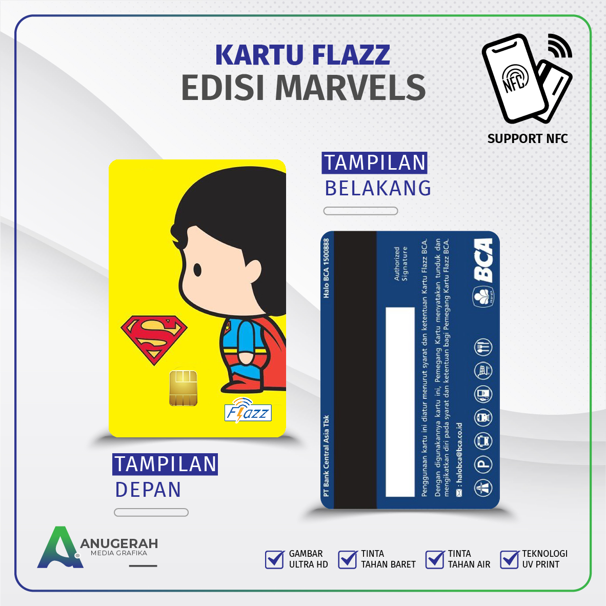 Kartu Flazz BCA Gen 2 Edisi Superheroes Custom Print | Lazada Indonesia