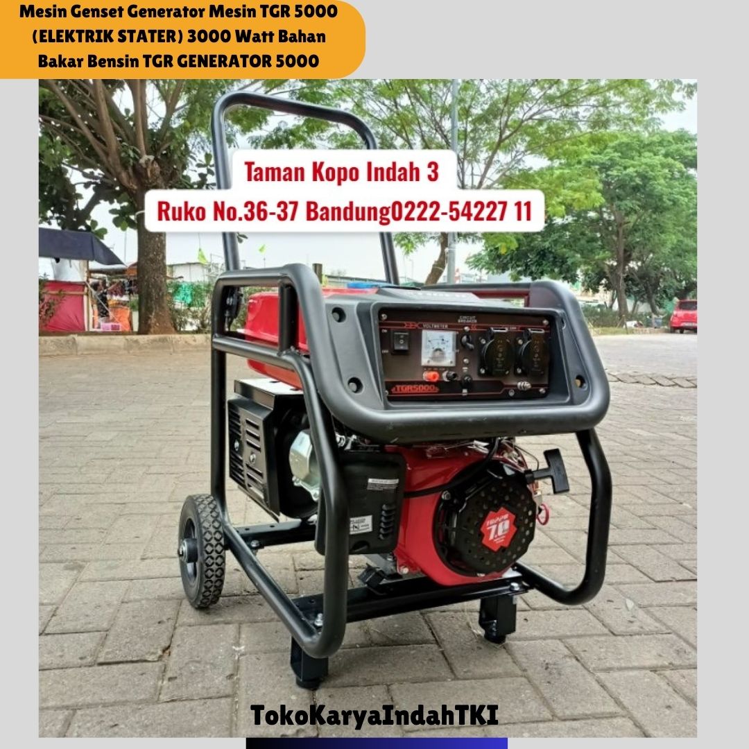 Mesin Genset Generator Mesin TGR 5000 (ELEKTRIK STATER) 3000 Watt Bahan ...