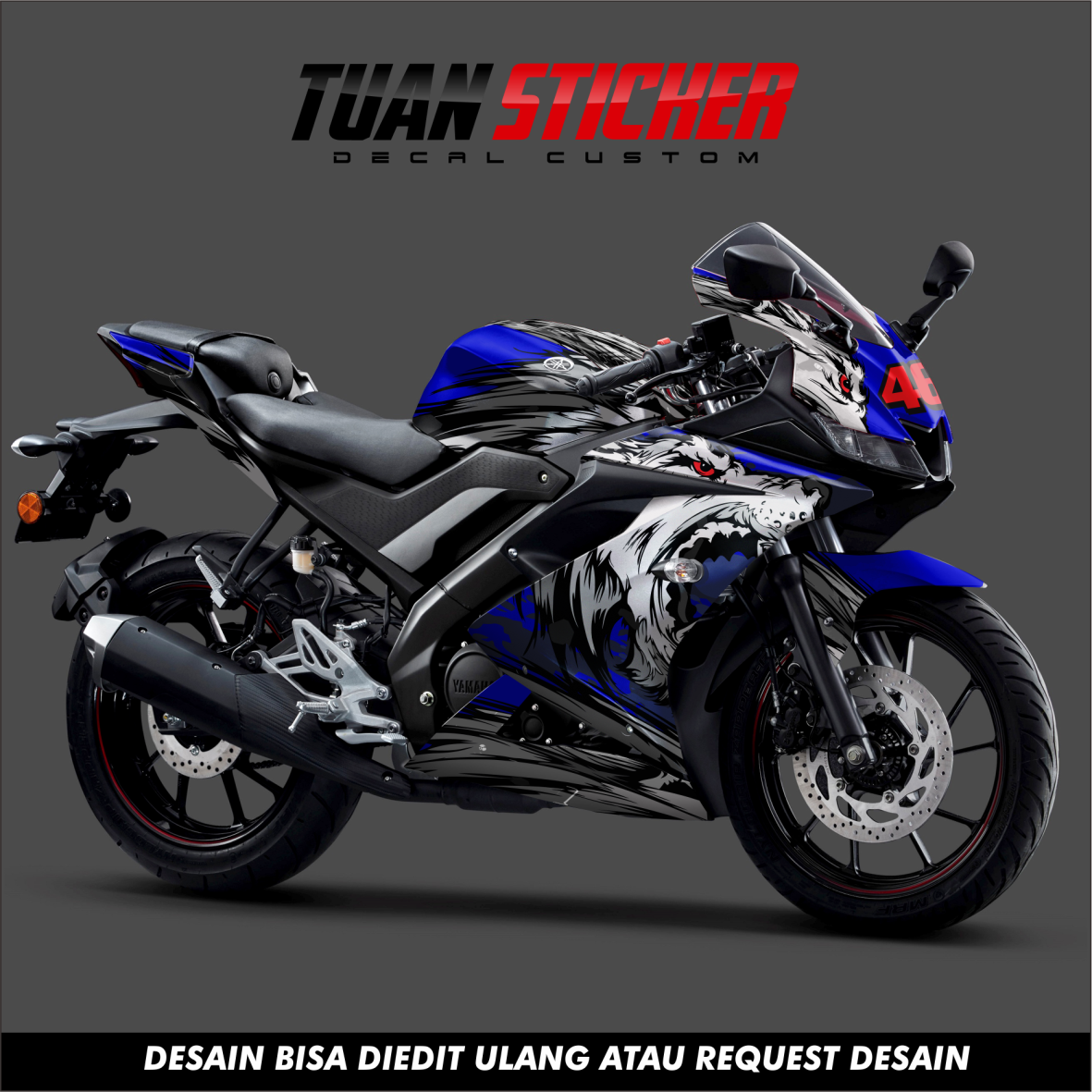 Sticker Striping Decal Yamaha R15 V3, Sticker Decal R15 V3, Sticker R15 ...