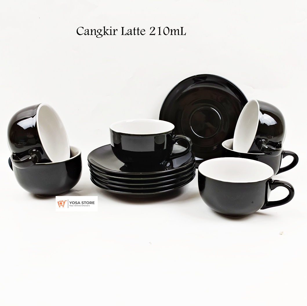 Cangkir Keramik Kopi Teh KPC Cafe Latte Hitam 12 Pcs | Lazada Indonesia