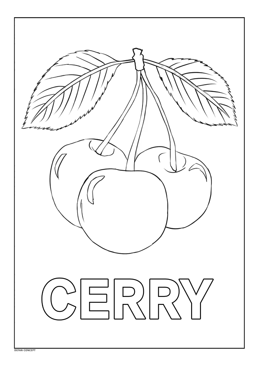 Kertas Mewarnai A3 Best Produk Seller - Mewarnai Sketsa Edisi BUAH ...