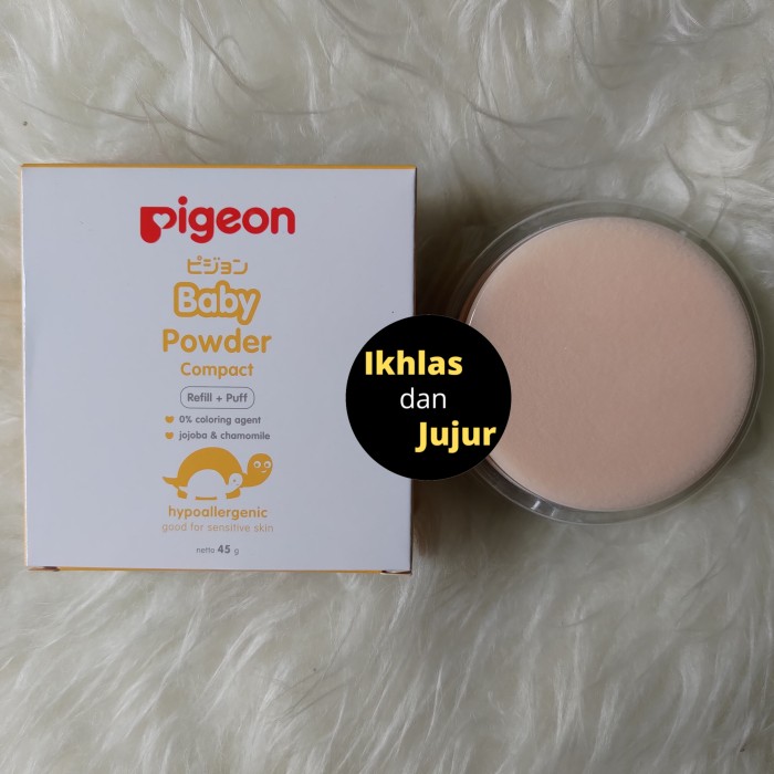 Pigeon Baby Powder Compact Refill Puff 45 gram Bedak Padat | Lazada ...