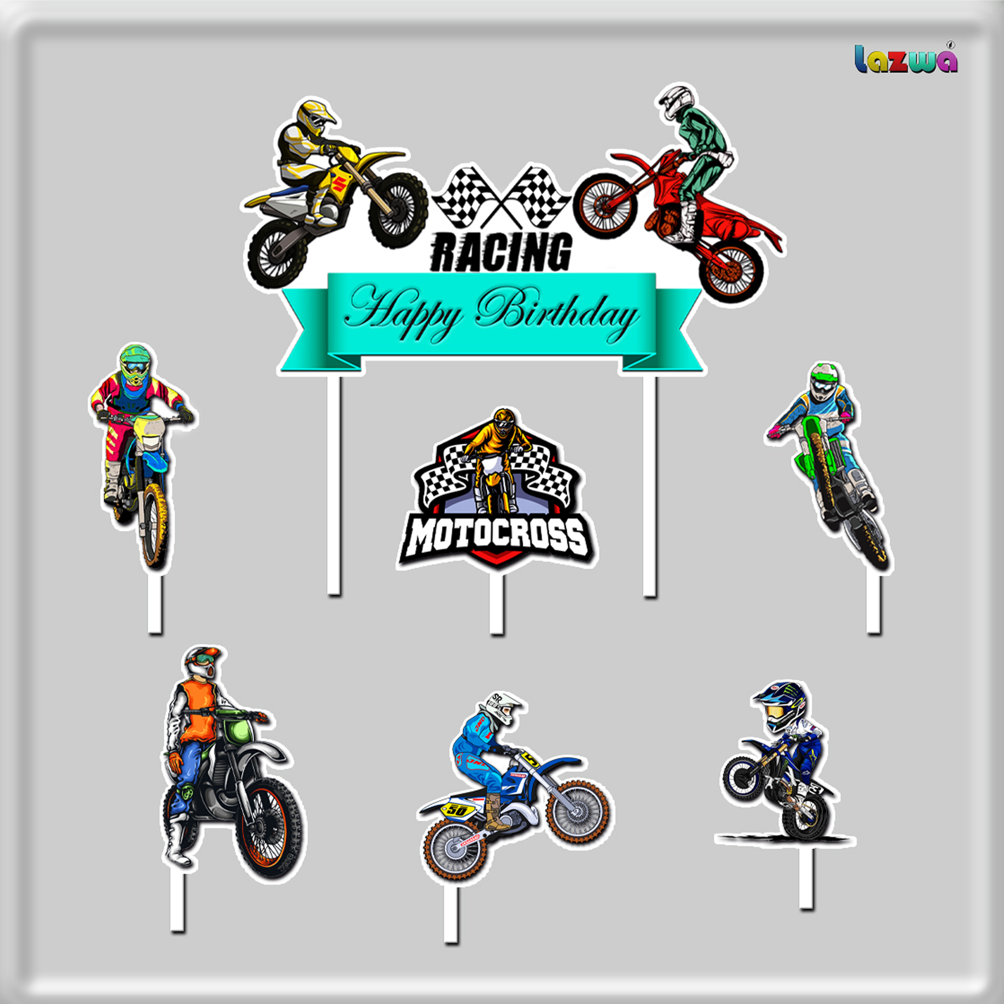 Topper cake motocross motor hiasan kue | Lazada Indonesia