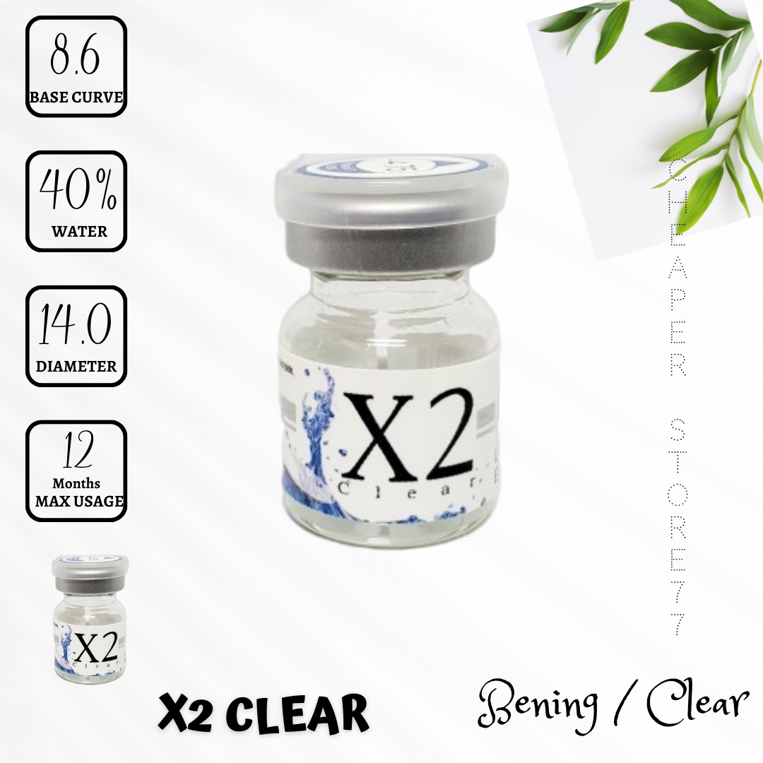 SOFTLENS X2 CLEAR - BENING - TRANSPARANT - MINUS 0.50 SD -10.00 ...