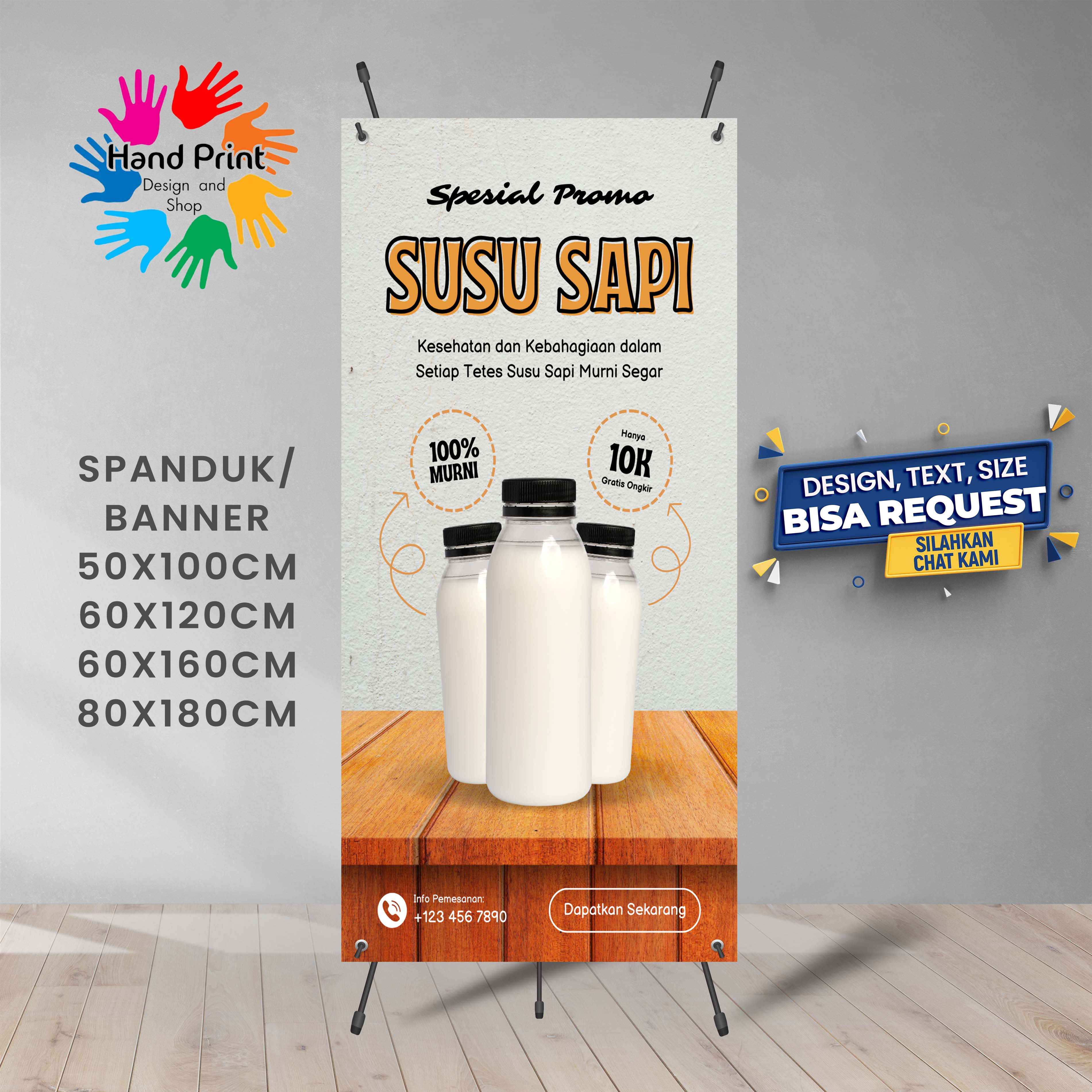 SPANDUK BANNER Minuman Susu Sapi Murni 60x160 CM | Lazada Indonesia