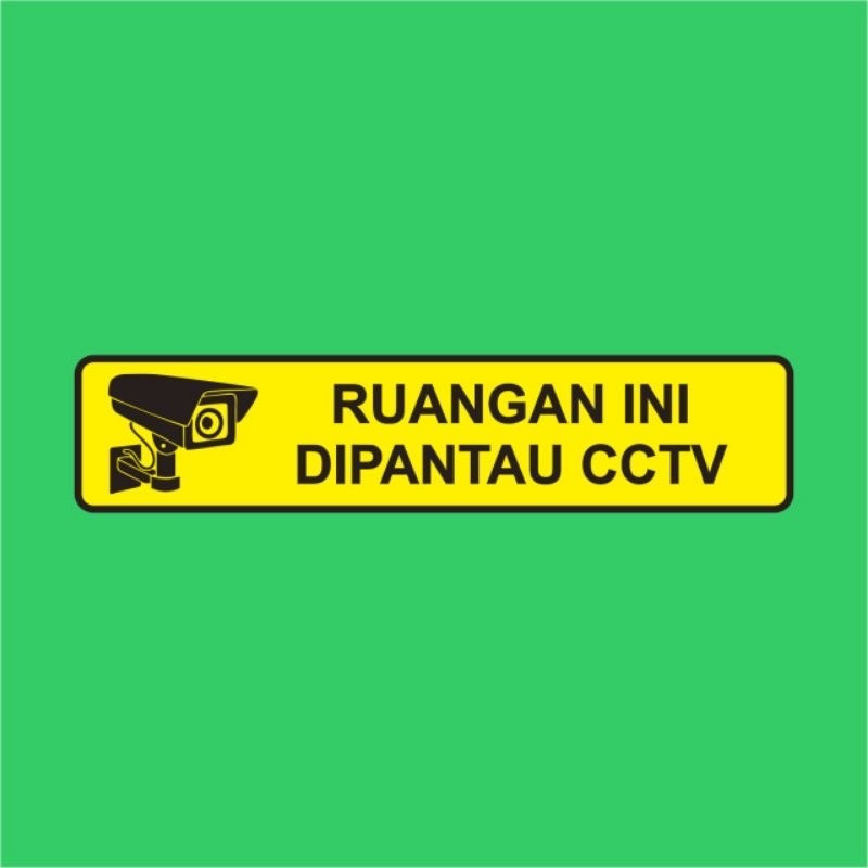 Sticker Stiker CCTV Label Kamera Bahan Vinyl Anti air PENGAWASAN - 1 ...