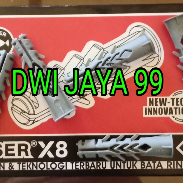 viser nilon x8 untuk bataringan fiser s8 fischer untuk tembok dinding ...
