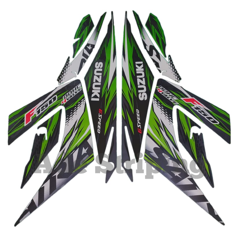 STIKER STRIPING LIS LES BODY MOTOR SUZUKI SATRIA F150 2013 STICKER LIS ...
