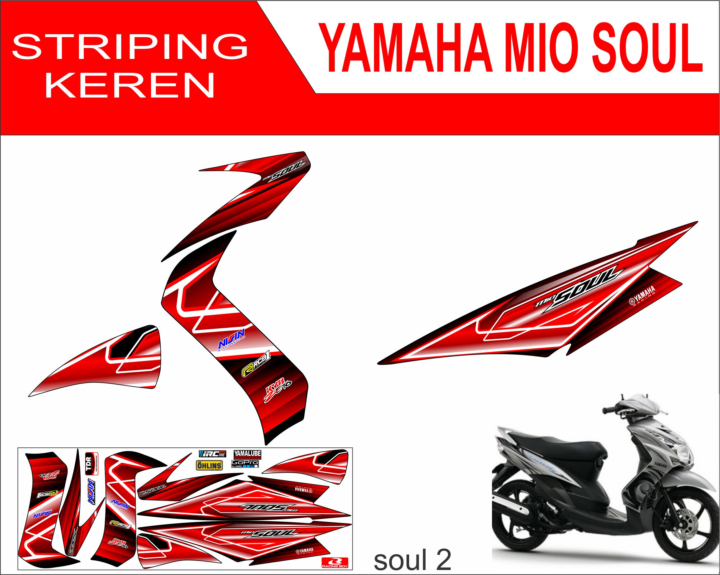 STRIPING STIKER YAMAHA MIO SOUL VARIASI | Lazada Indonesia
