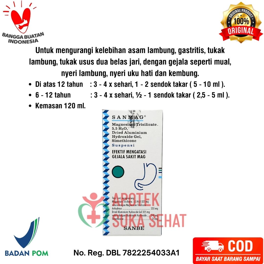 SANMAG SIRUP 120 ML / OBAT ASAM LAMBUNG | Lazada Indonesia