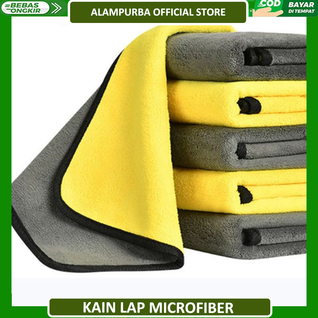 KAIN LAP MICROFIBER MOBIL MOTOR KACA MEJA HANDUK CUCI TANGAN DAPUR ...