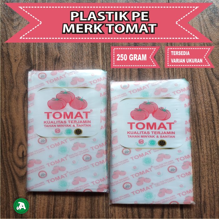 Plastik PE Kemasan Makanan Plastik PE Merk Tomat 250 Gram | Lazada ...