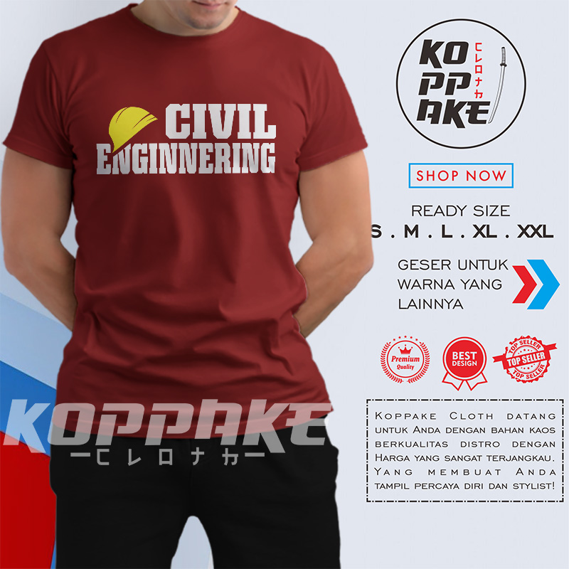 Kaos Civil Engineering Teknik Sipil Baju Distro | Lazada Indonesia