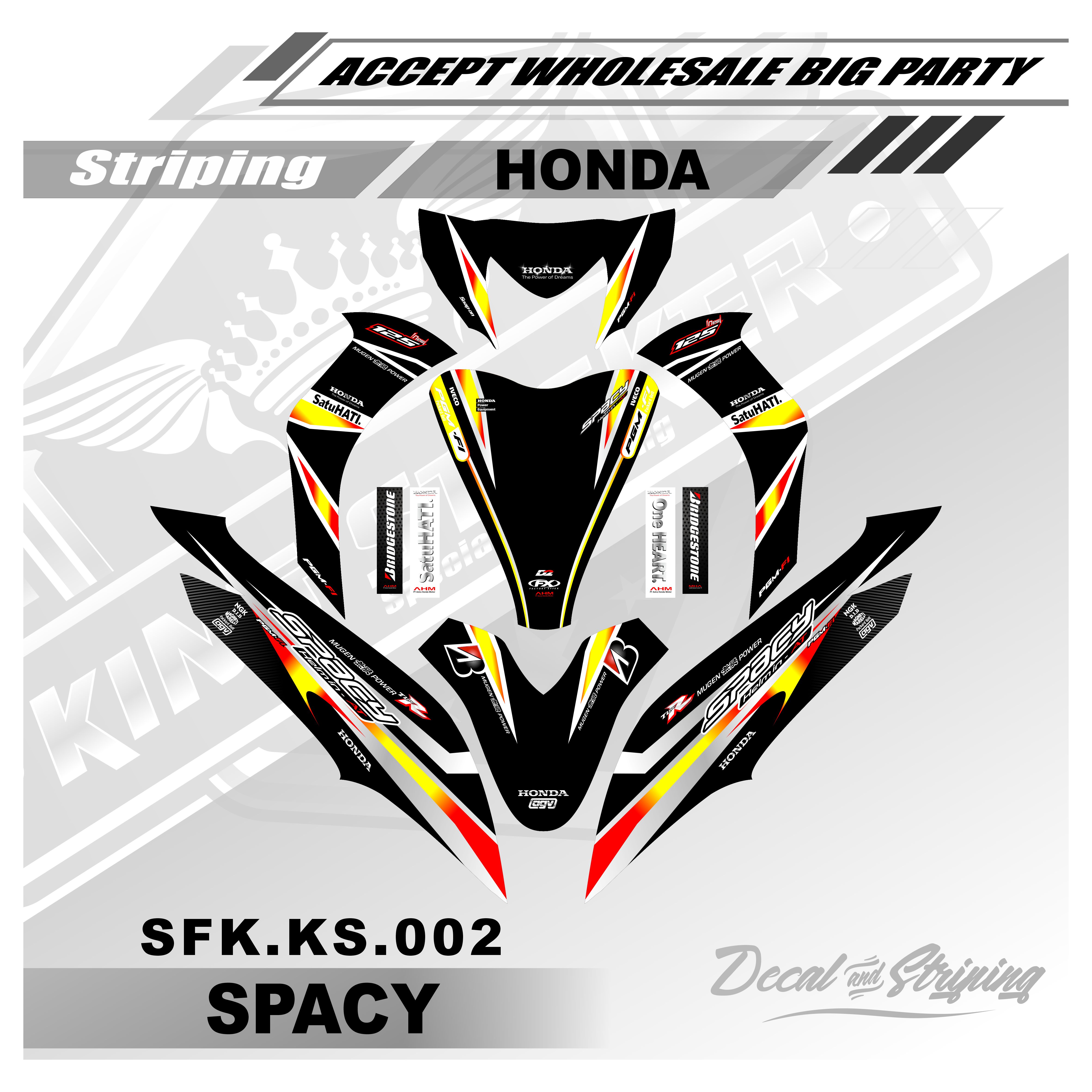 Sticker Striping Decal Full Body Honda Spacy - Sticker Striping Variasi ...