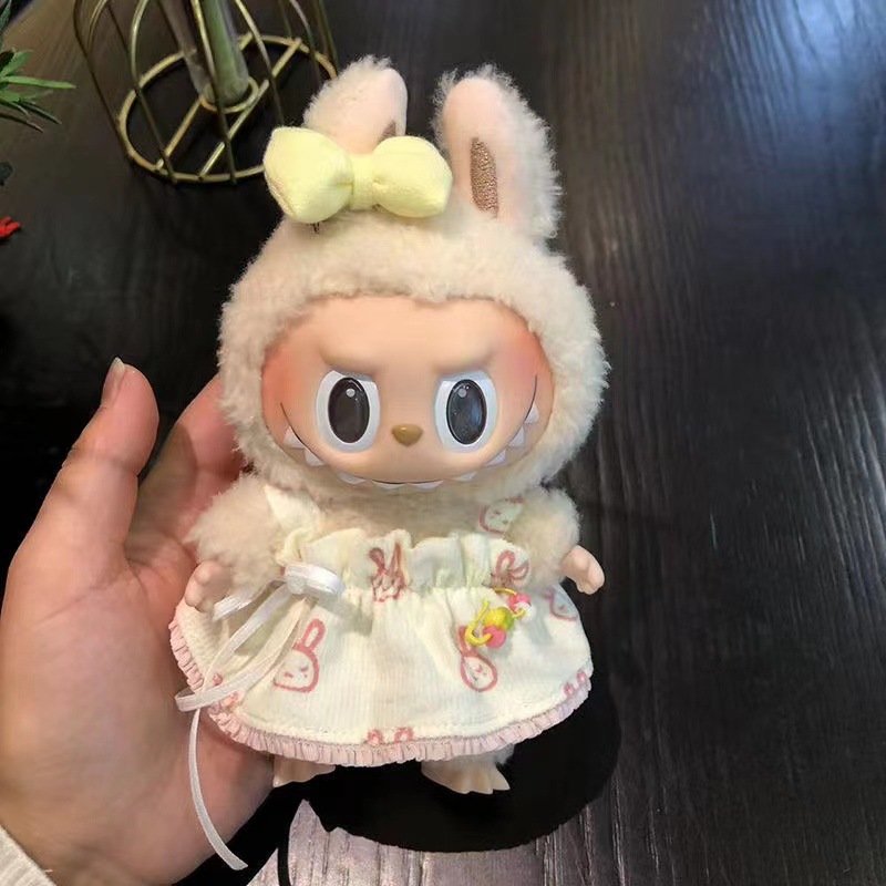 FENAFE【♥️BEST♥️】17cm Labubu Clothes Cute Plush Labubu Hooded Clothes ...