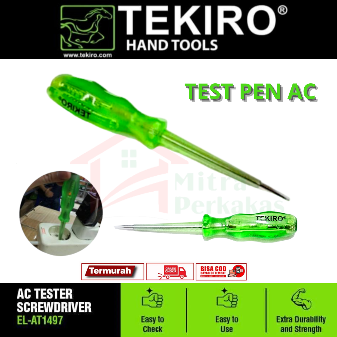 TEKIRO Test Pen AC 105 - 250V Obeng Min Tester Screwdriver Tespen ...