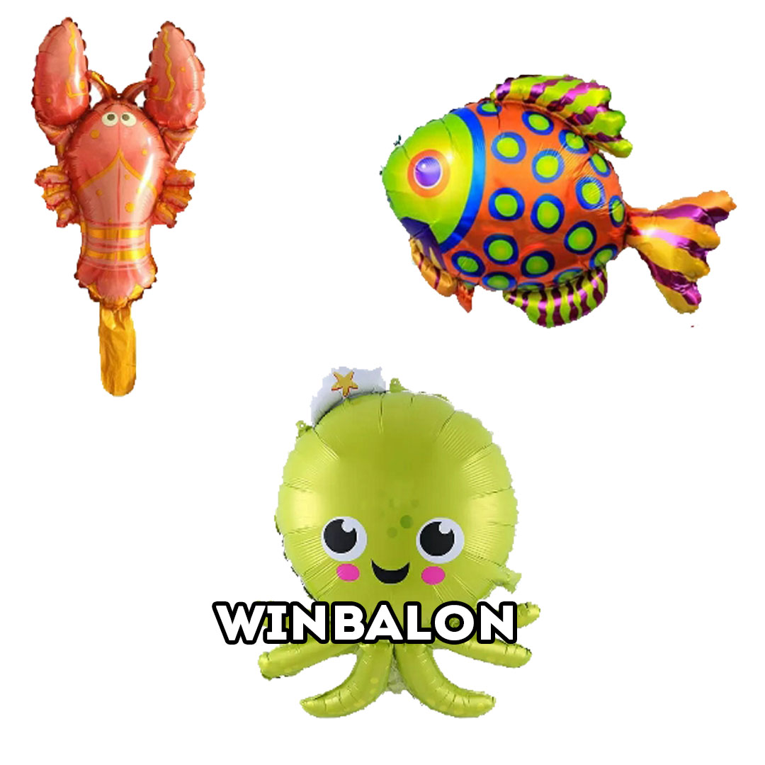 Kingdomesballonss - balon foil animal sea / balon foil karakter hewan ...