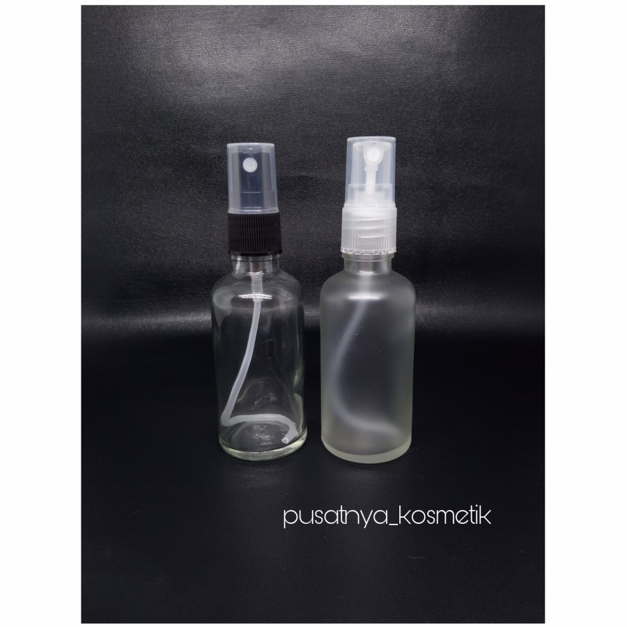 Botol Kaca 50ml Clear Frosted Tutup Spray | Lazada Indonesia
