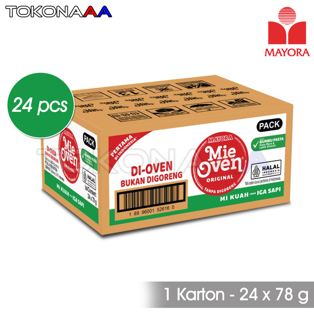 Mie Oven Mayora - Mi Kuah Iga Sapi - 1 Karton/Dus isi 24 pcs | Mayora ...