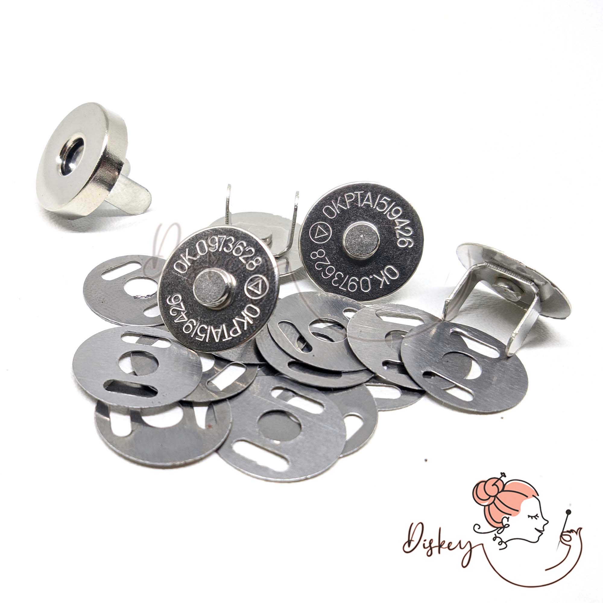 10 PCS KANCING MAGNET 1.5 CM MAGNETIC BUTTON TAS / DOMPET DAN KULIT ...