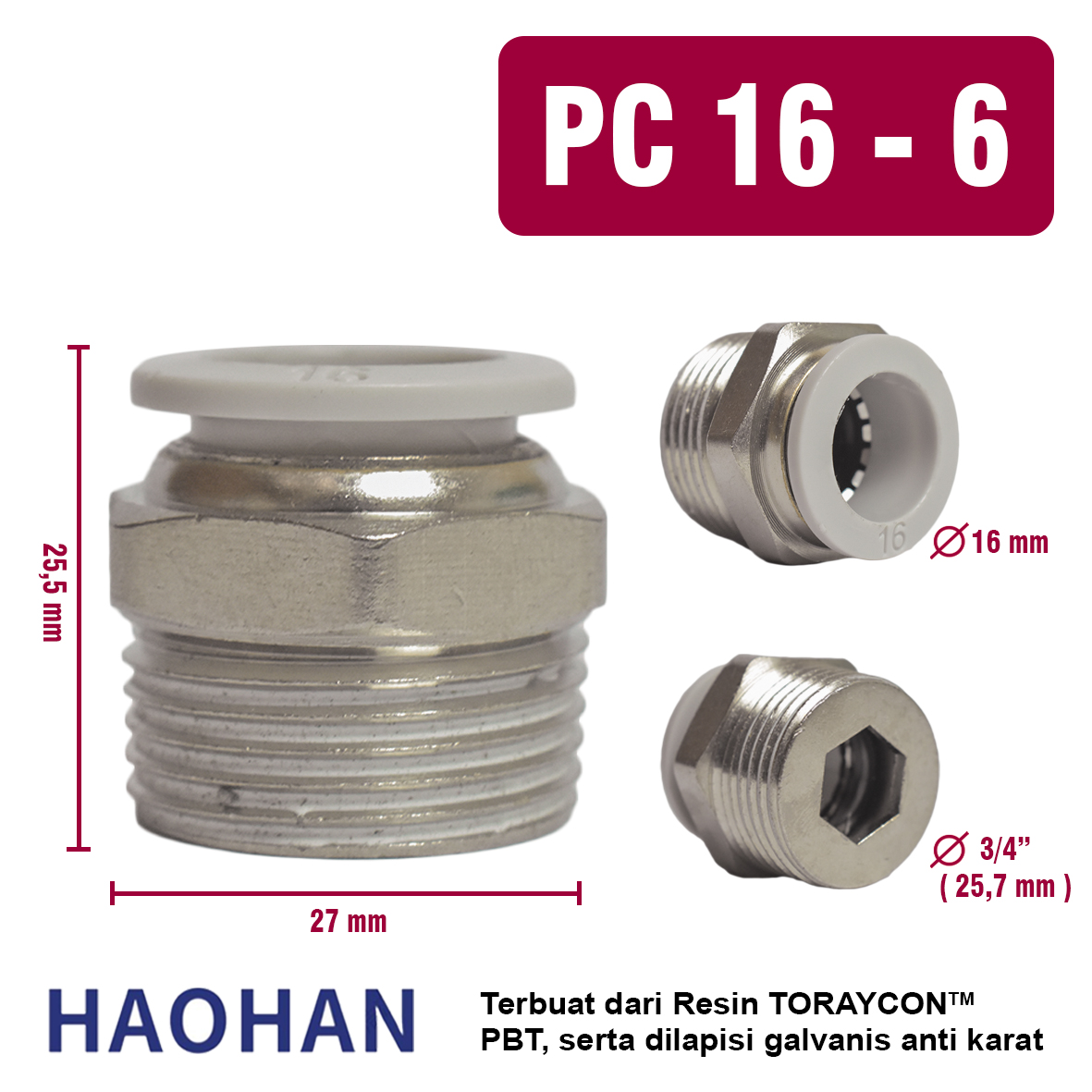 PC Nepel Angin Fitting Pneumatic Lurus Male Selang | Lazada Indonesia