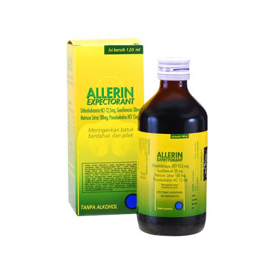 ALLERIN EKSPEKTORAN SIRUP 120 ML OBAT BATUK BERDAHAK | Lazada Indonesia
