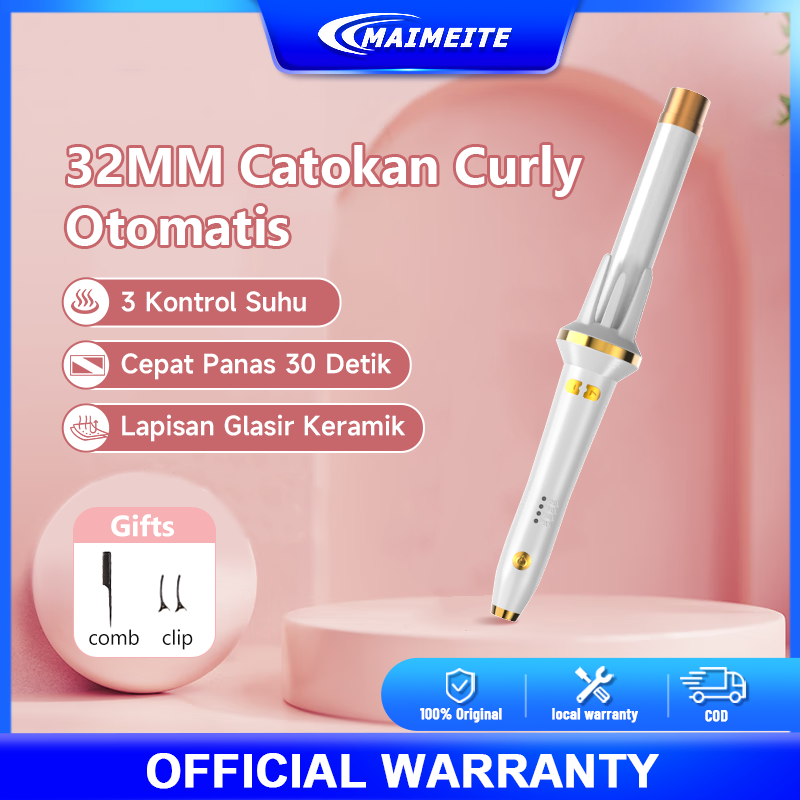 MAIMEITE 32MM Catokan Curly Otomatis Catokan Rambut Keriting Otomatis ...