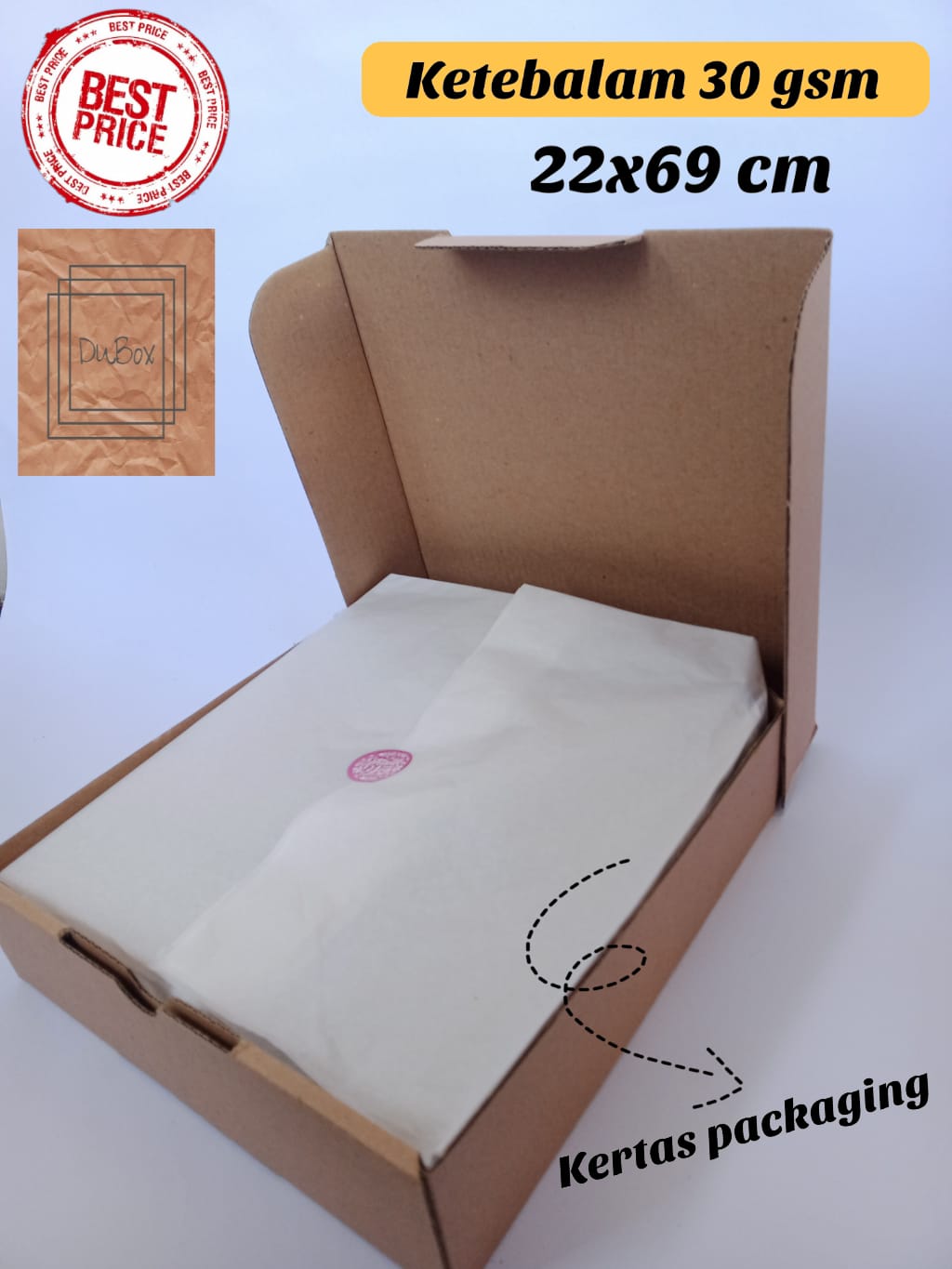 (I PAK = 50 PCS) KERTAS PACKAGING UKURAN 22X69,KERTAS PACKAGING/ KERTAS ...