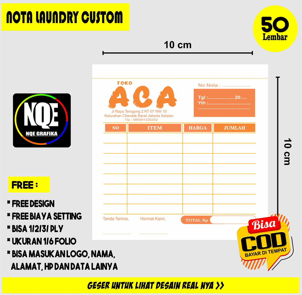 Buku nota penjualan 1 atau 2 ply atau 3 ply kecil | Lazada Indonesia