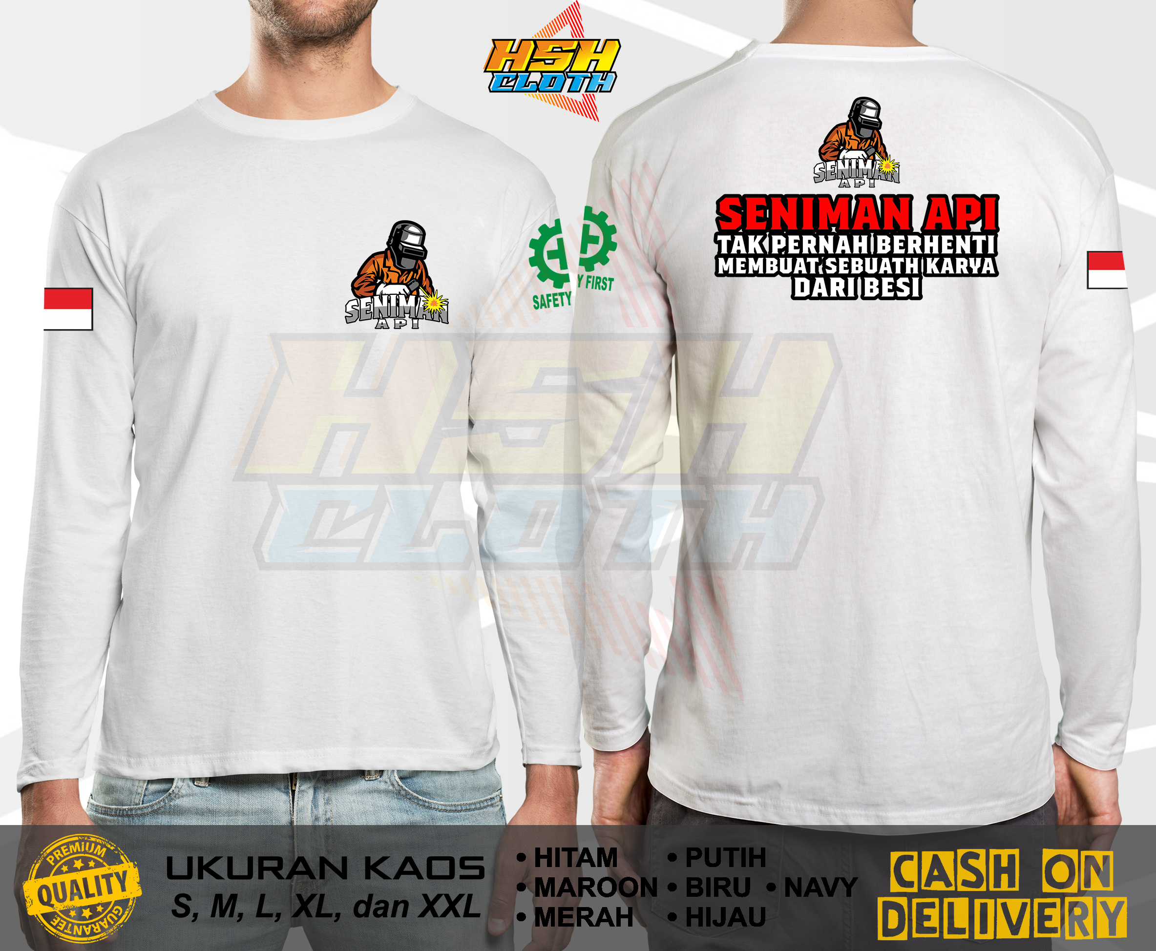 Kaos Lengan Panjang WELDER SENIMAN API INDONESIA KARYA DARI BESI V2 ...