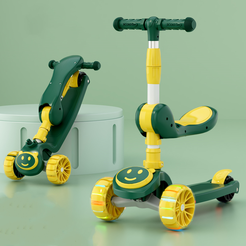 Skuter Anak Roda 3 Skuter 2 in 1 Lipat Cocok untuk usia 2-12 tahun anak ...