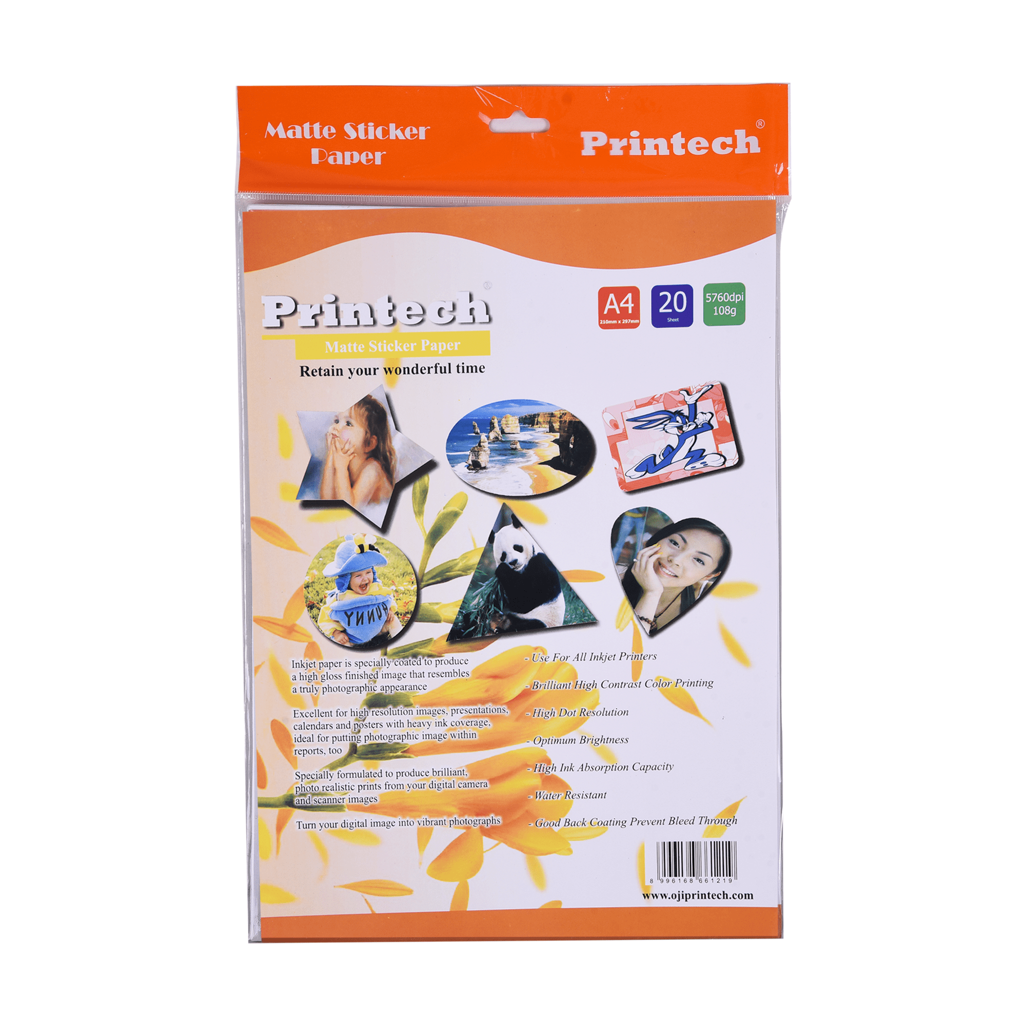 Kertas Foto / Photo Paper Printech Matte Sticker Paper A4 108g - 02016 ...